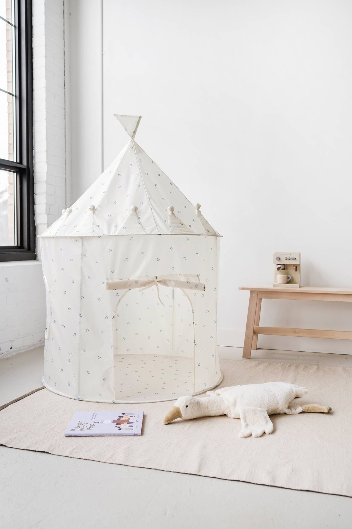 Play Tent Castle Prints || Blueberry Ivory – Khanh