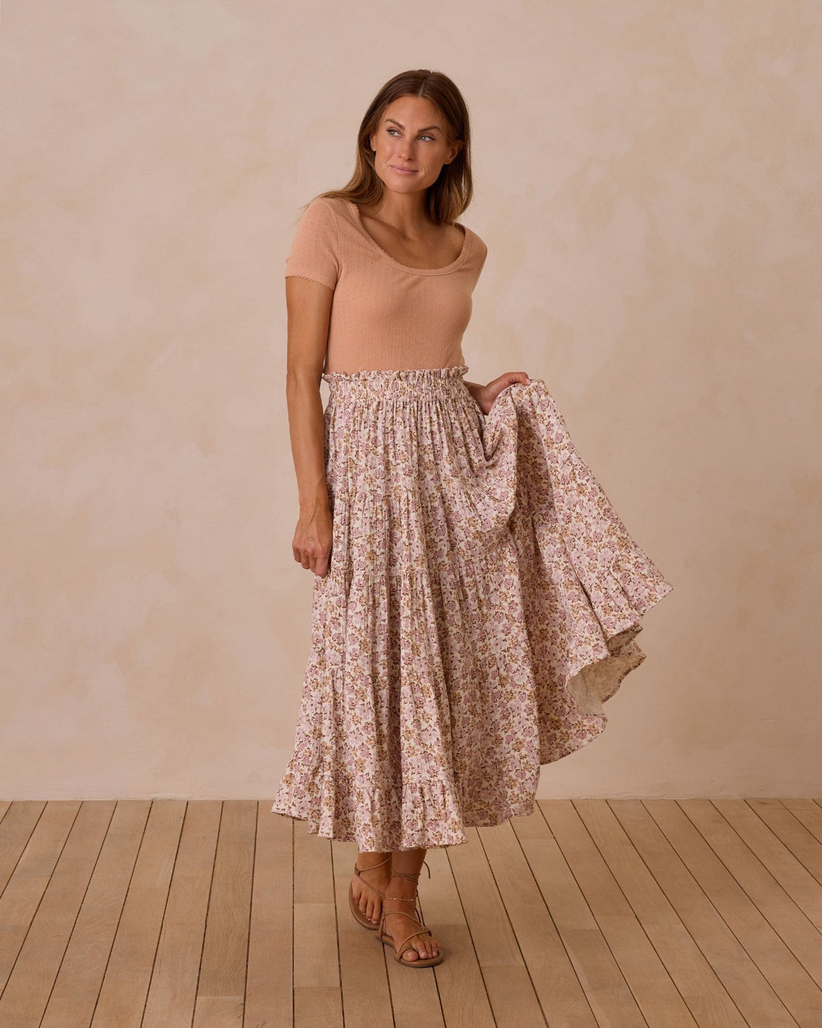 Ruffle Tiered Maxi Skirt || Wildflower – Khanh
